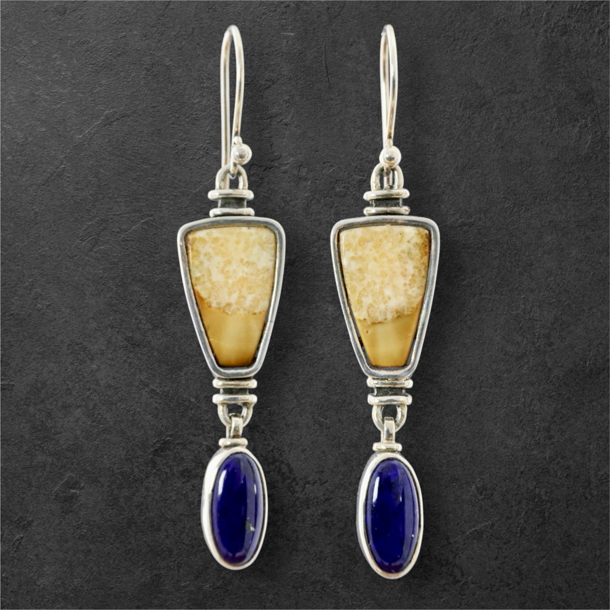Ivory & Lapis Earrings – Fish Creek Company