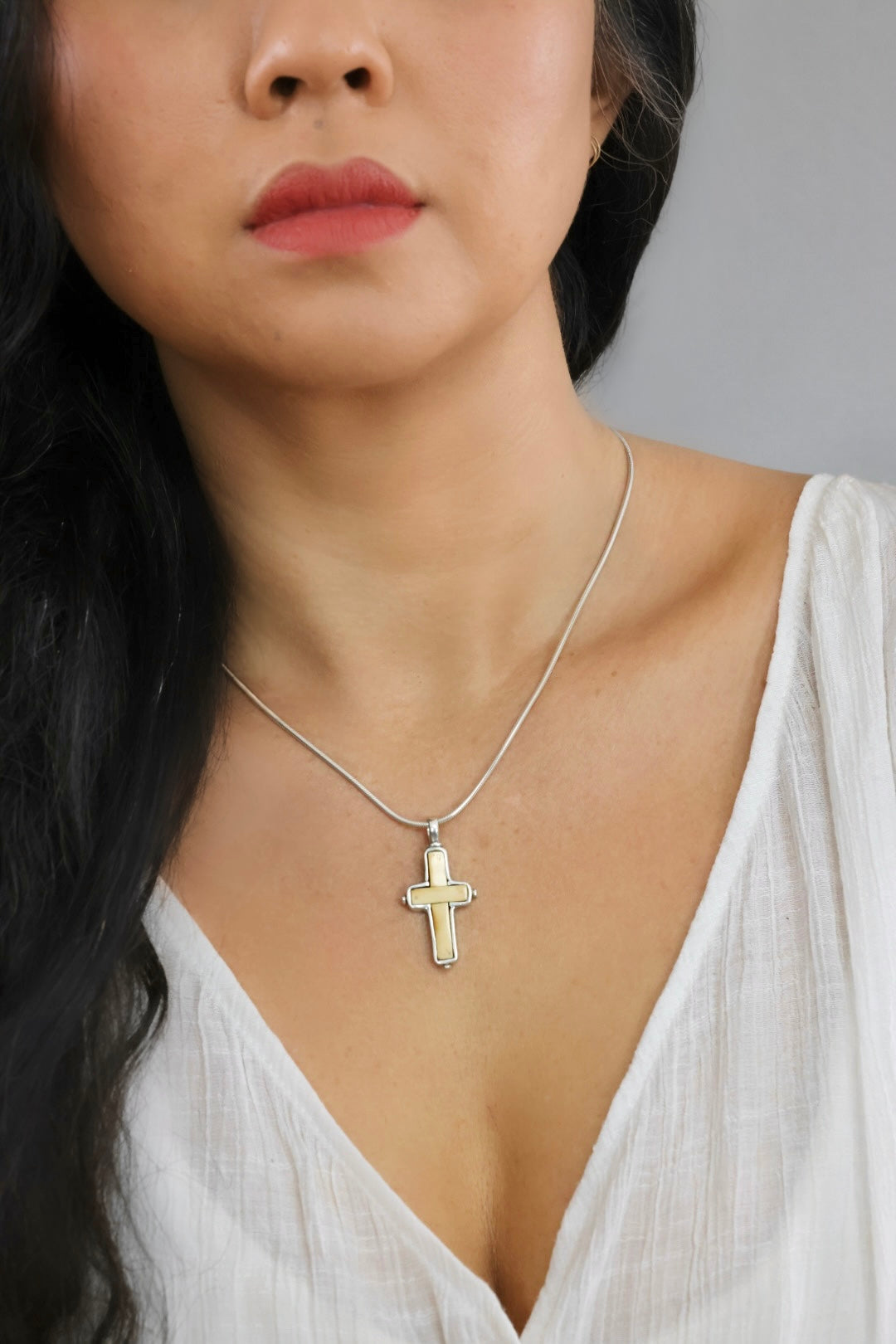 Ivory Cross Pendant – Fish Creek Company
