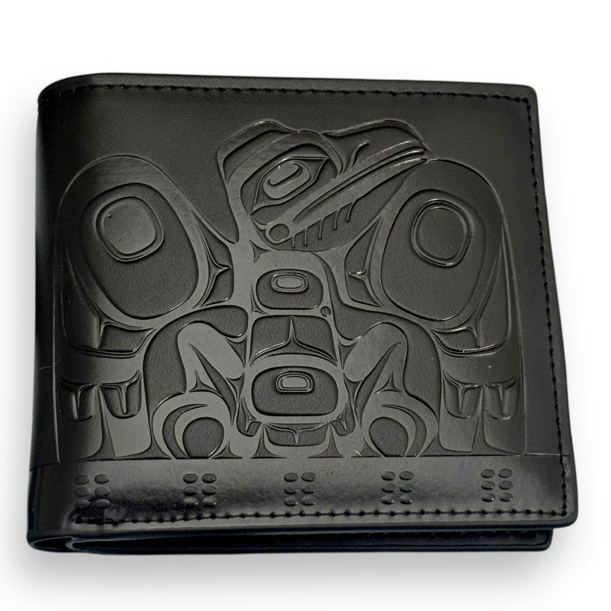 Leather Embossed Wallet - Raven – Fish Creek Company