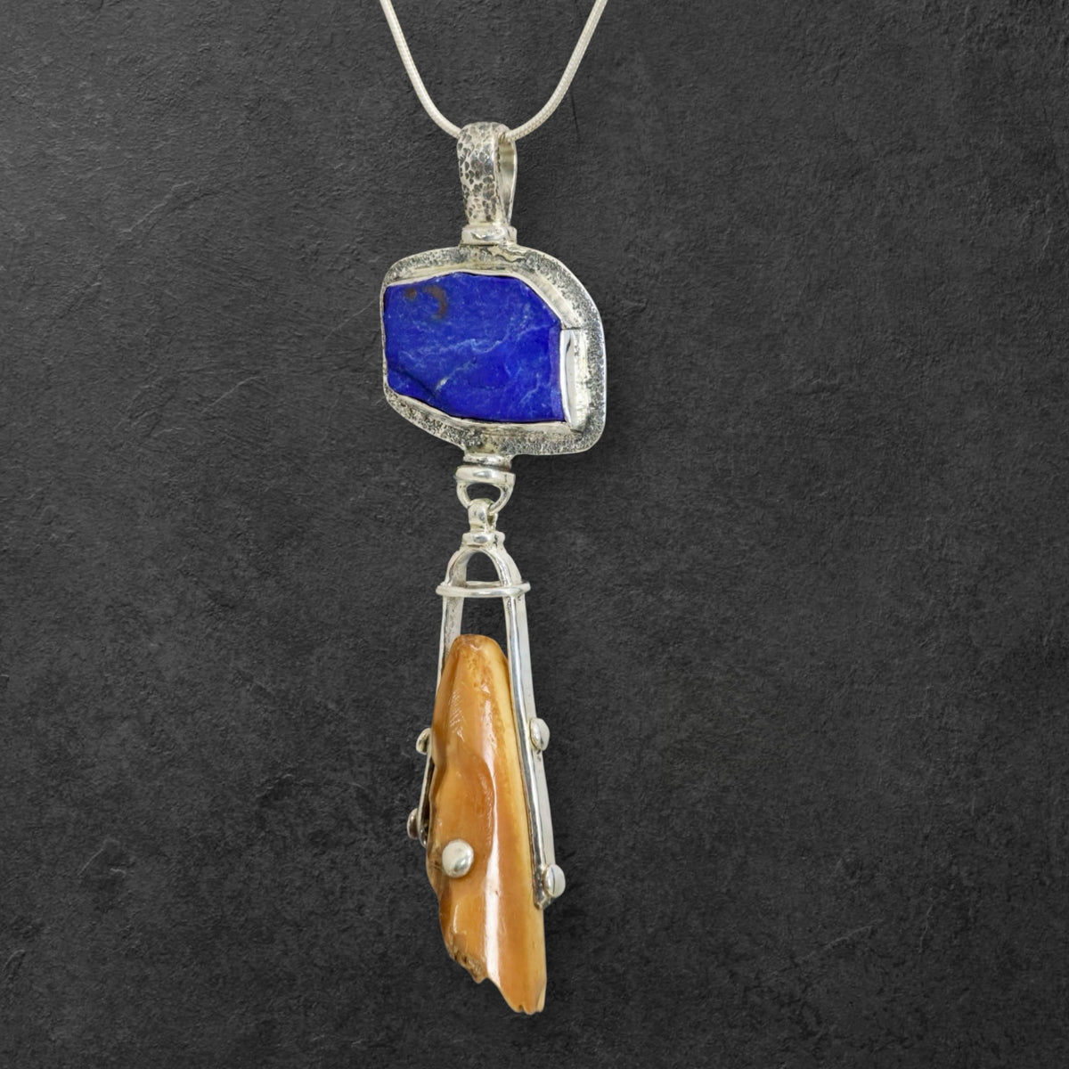 Ivory & Lapis Pendant – Fish Creek Company
