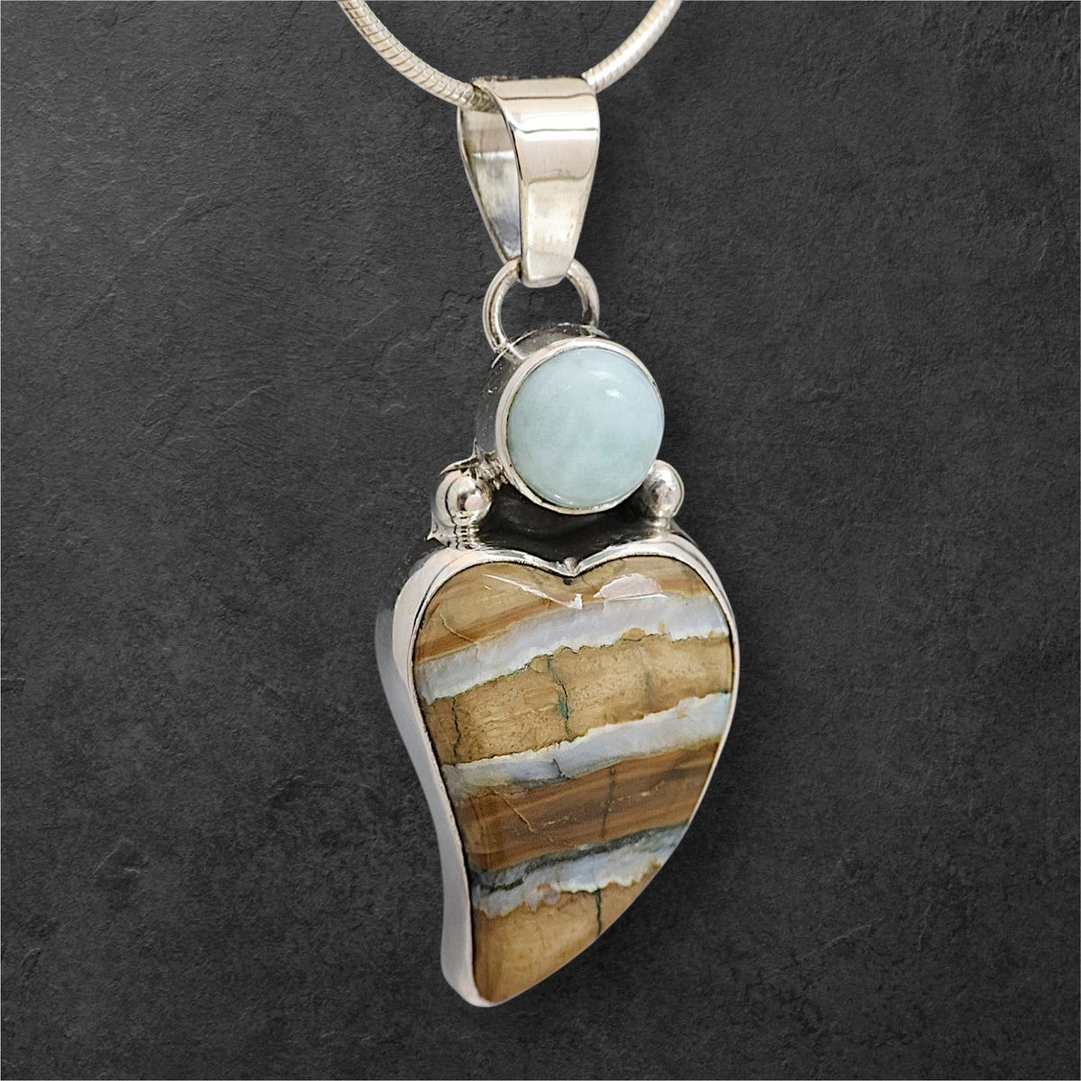Mammoth Tooth & Larimar Heart – Fish Creek Company