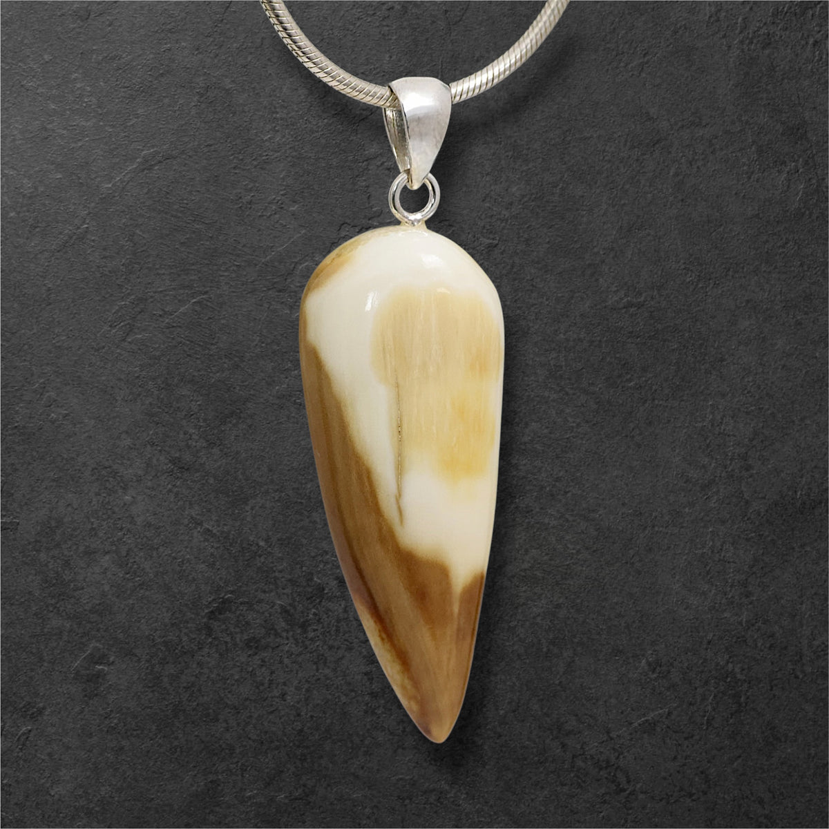 Walrus Ivory Tusk Pendant w/Silver – Fish Creek Company