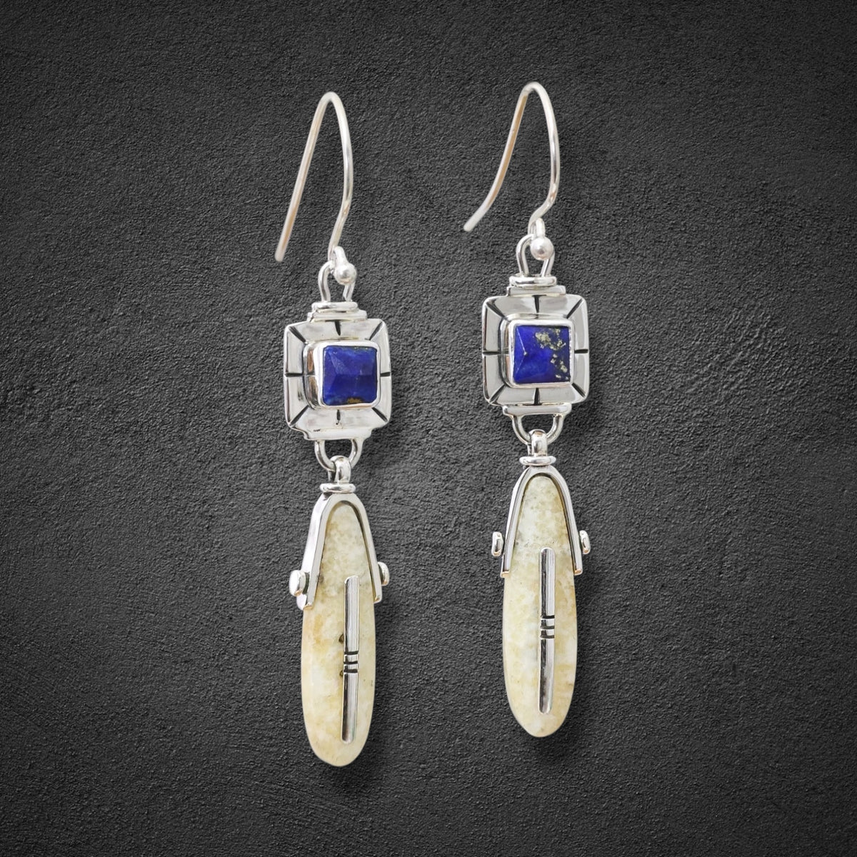 Ivory & Lapis Earrings – Fish Creek Company