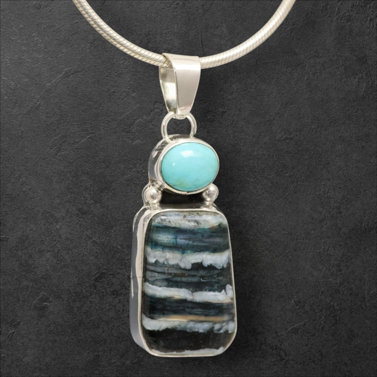 Mammoth Tooth & Turquoise Pendant – Fish Creek Company