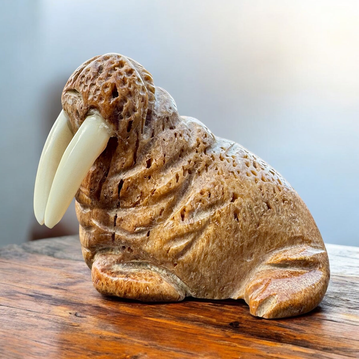 Walrus Whalebone Carving – Fish Creek Company