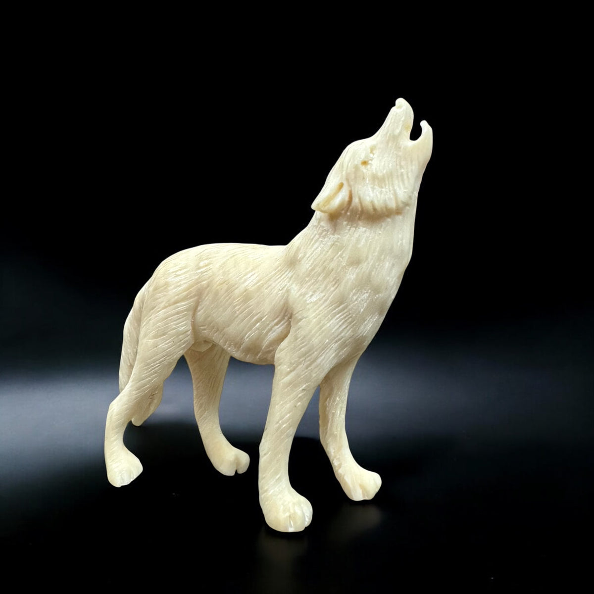Mini Ivory Wolf Carving – Fish Creek Company