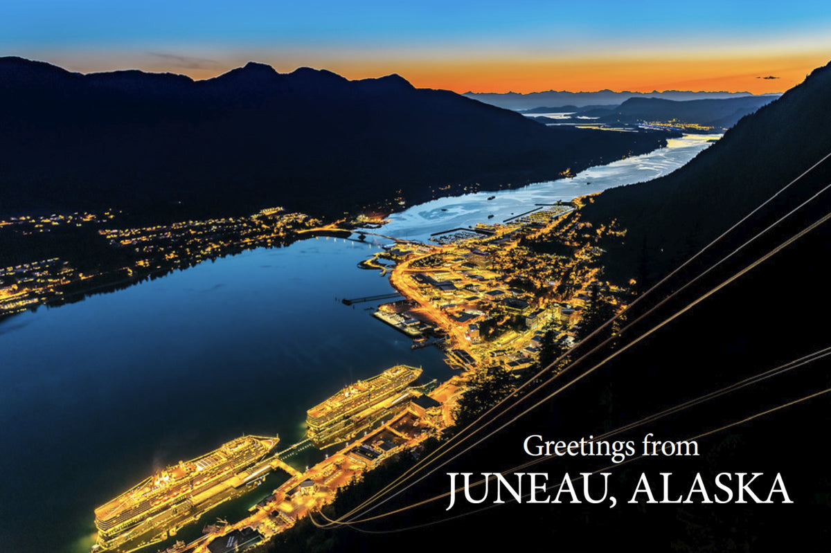 Juneau Sunset Postcard – Fish Creek Company