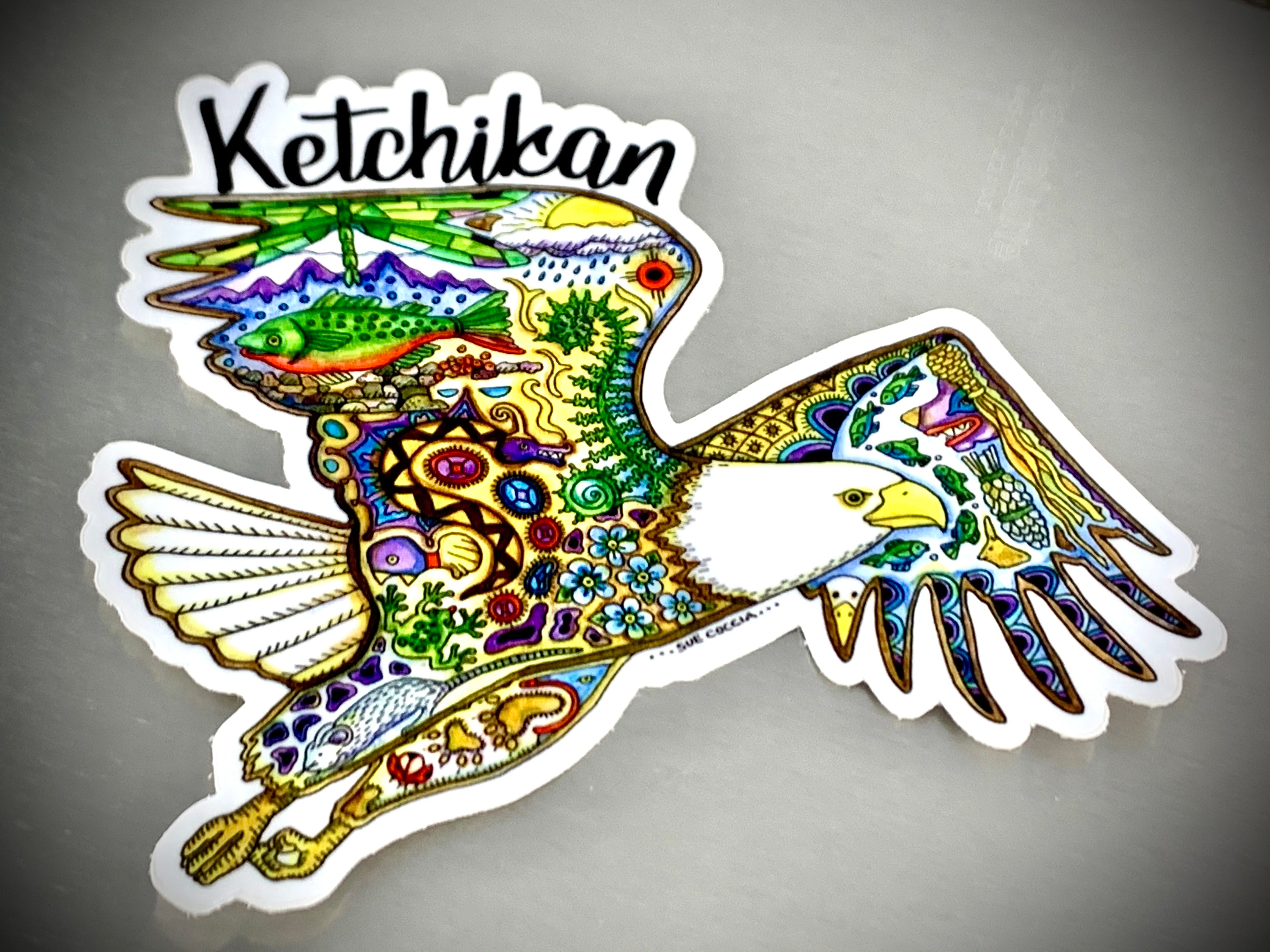 Ketchikan Bald Eagle Sticker – Fish Creek Company