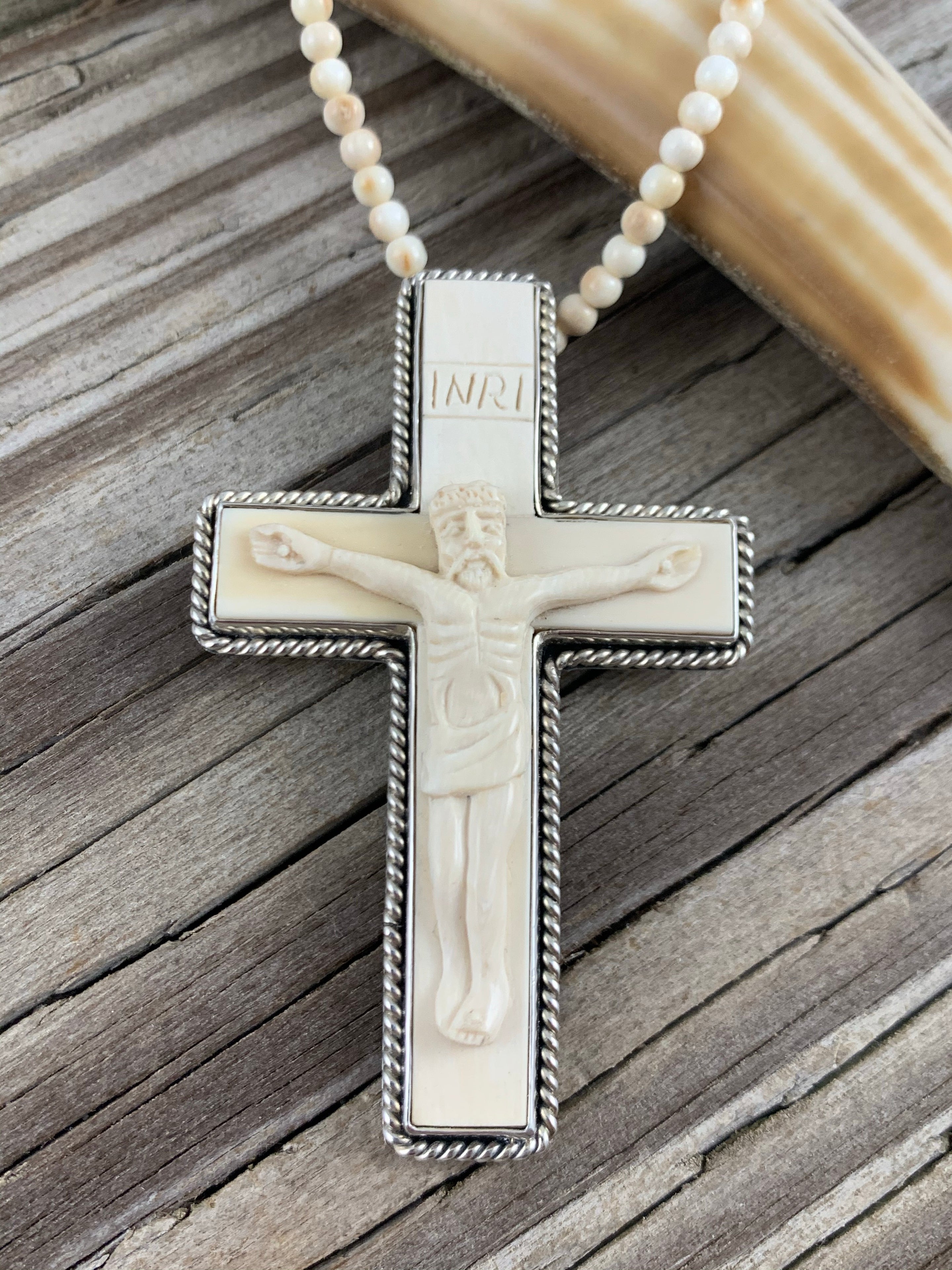 Mammoth Ivory Cross Pin/Pendant – Fish Creek Company