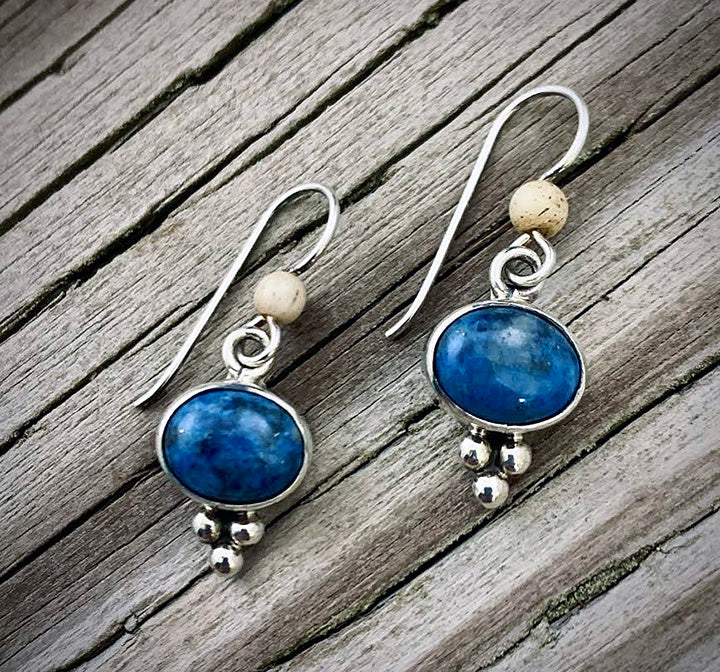 Ivory & Lapis Earrings – Fish Creek Company